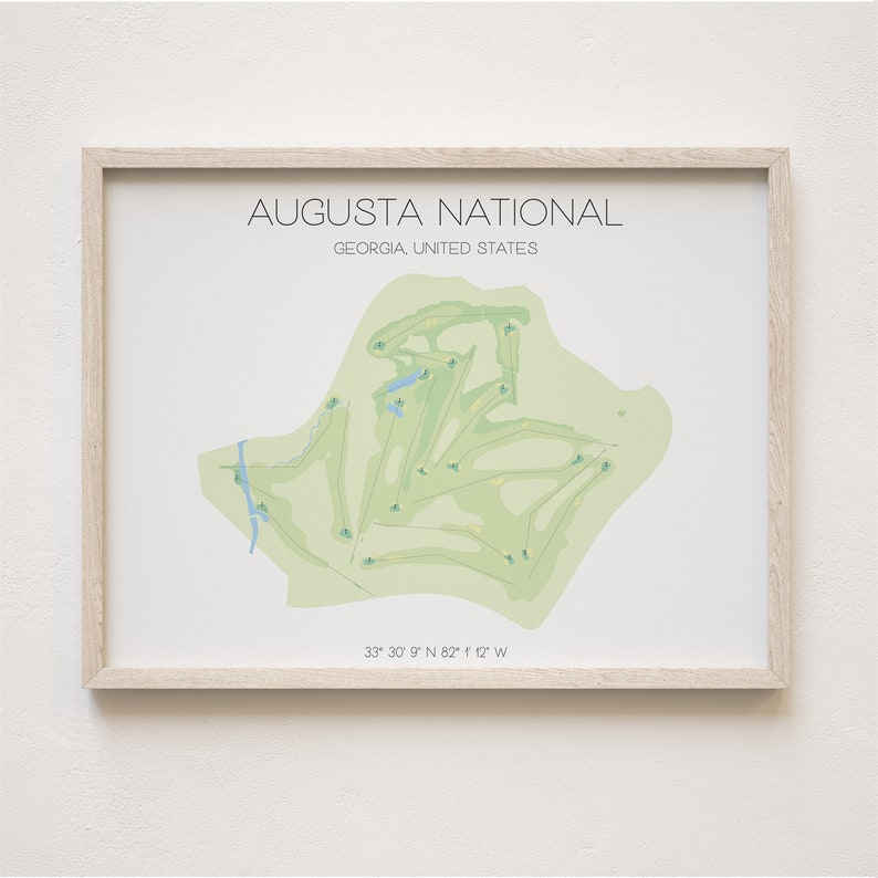 Augusta National Golf Club Poster Augusta National Poster Golf Course ...