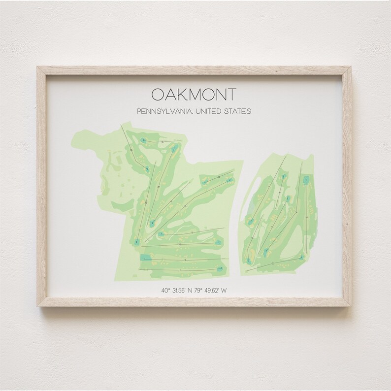 Oakmont Golf Club Poster Oakmont Poster Golf Course Print UNFRAMED - Etsy