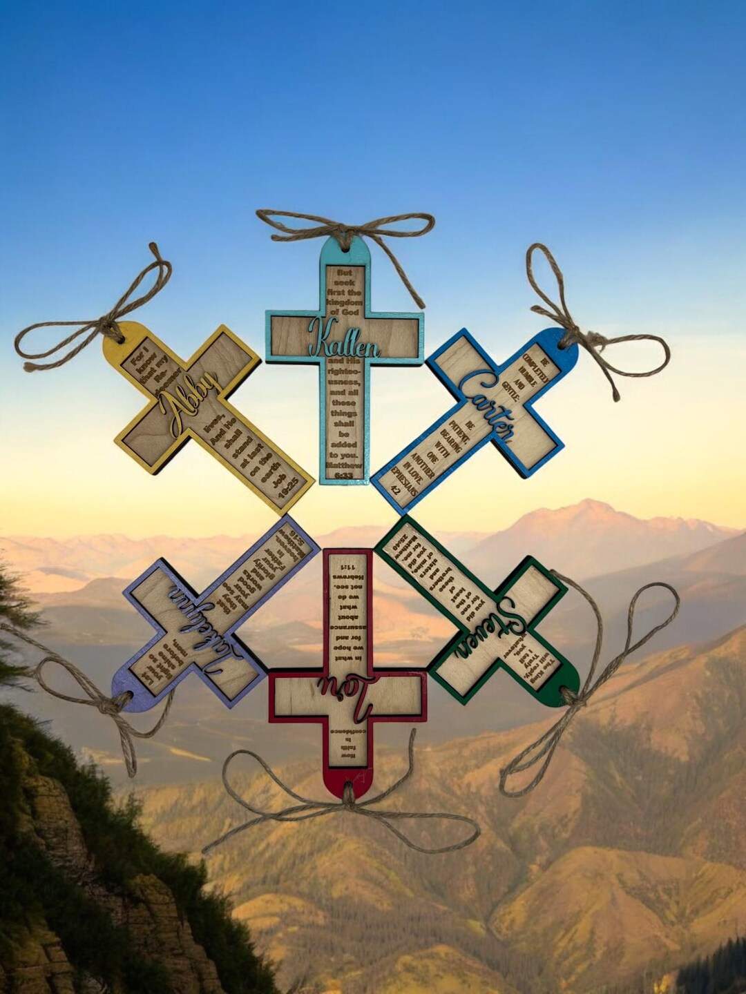Easter Cross Personalized Custom Scripture Religous Keepsake Hanging ...