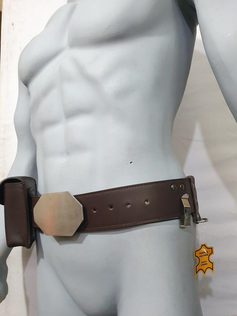 Luke Skywalker ROTJ Leather Costume Belt With Saber Clip & Pouch - Etsy