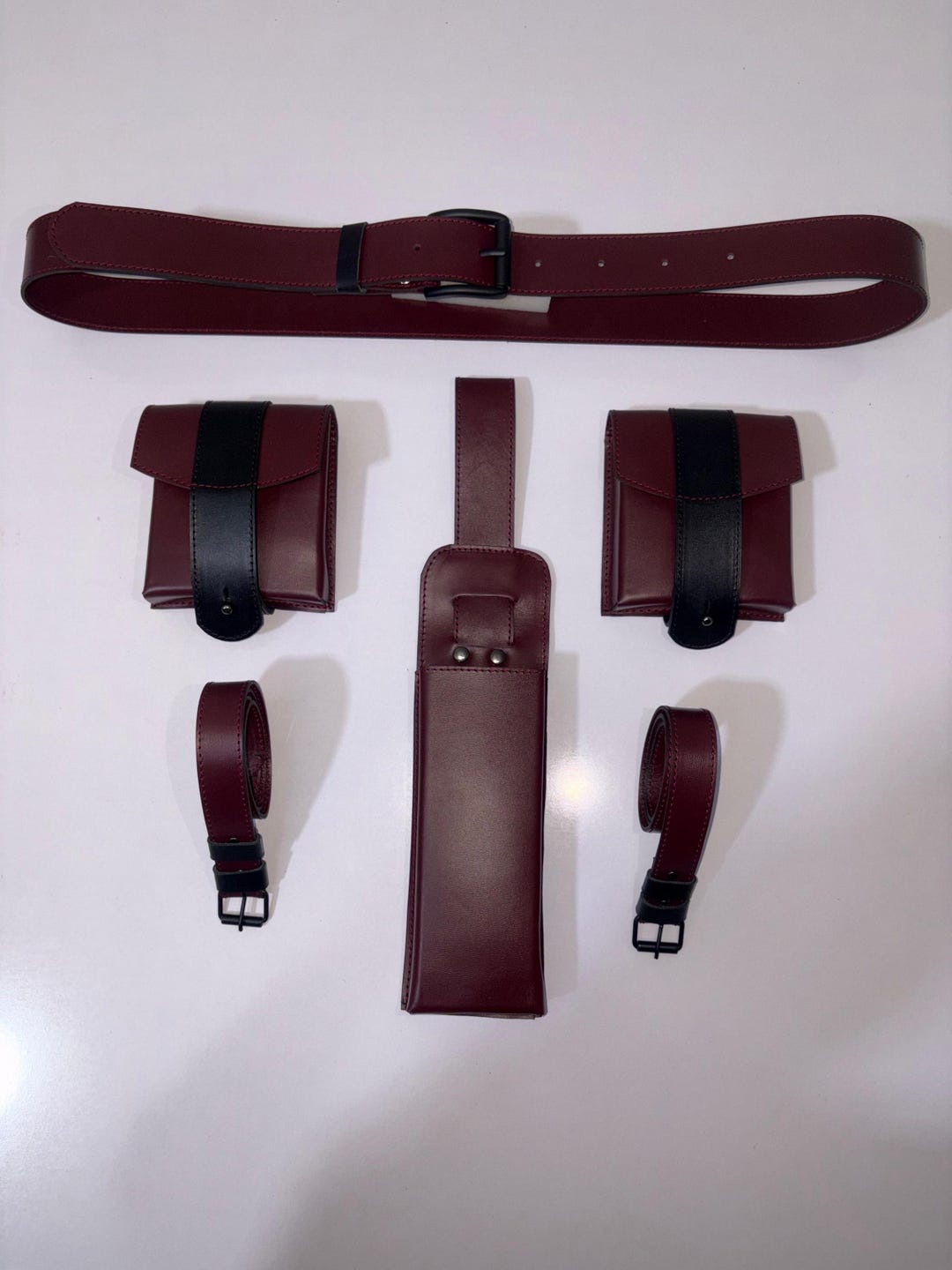 Daredevil Leather Belt Drop Pouch: Superhero Costume Billy Club Holder ...