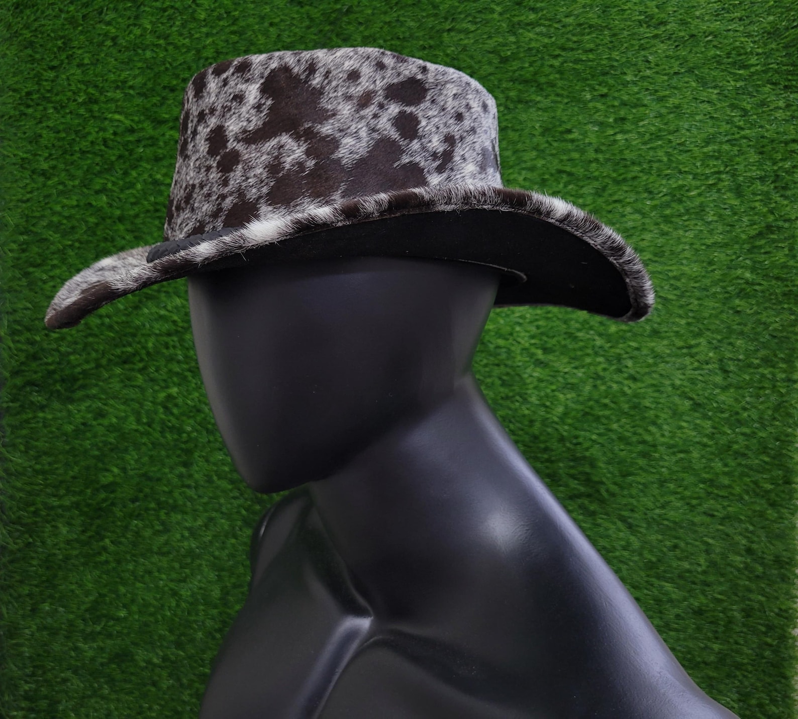 Real Cowhide Cowboy Hat - Genuine Leather Adjustable Strap, Unisex ...