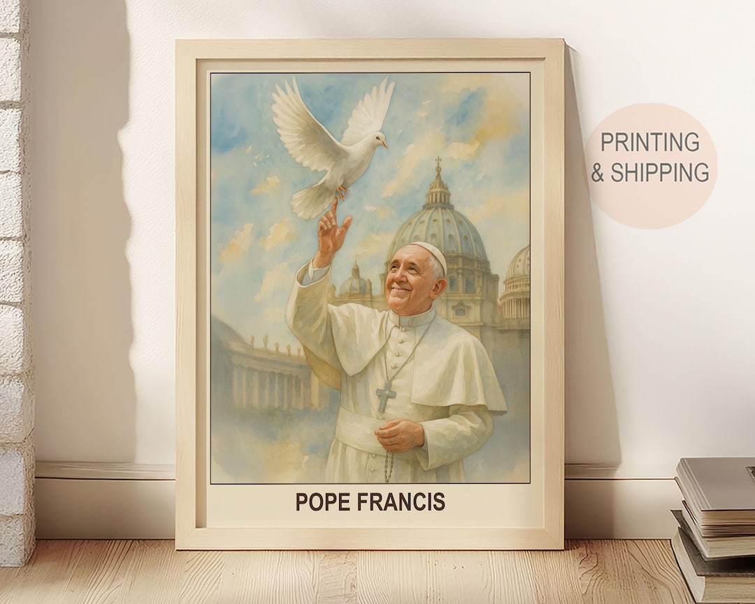 Pope Francis, Birthday Gifts, Housewarming Gifts, Wall Art, Catholic ...