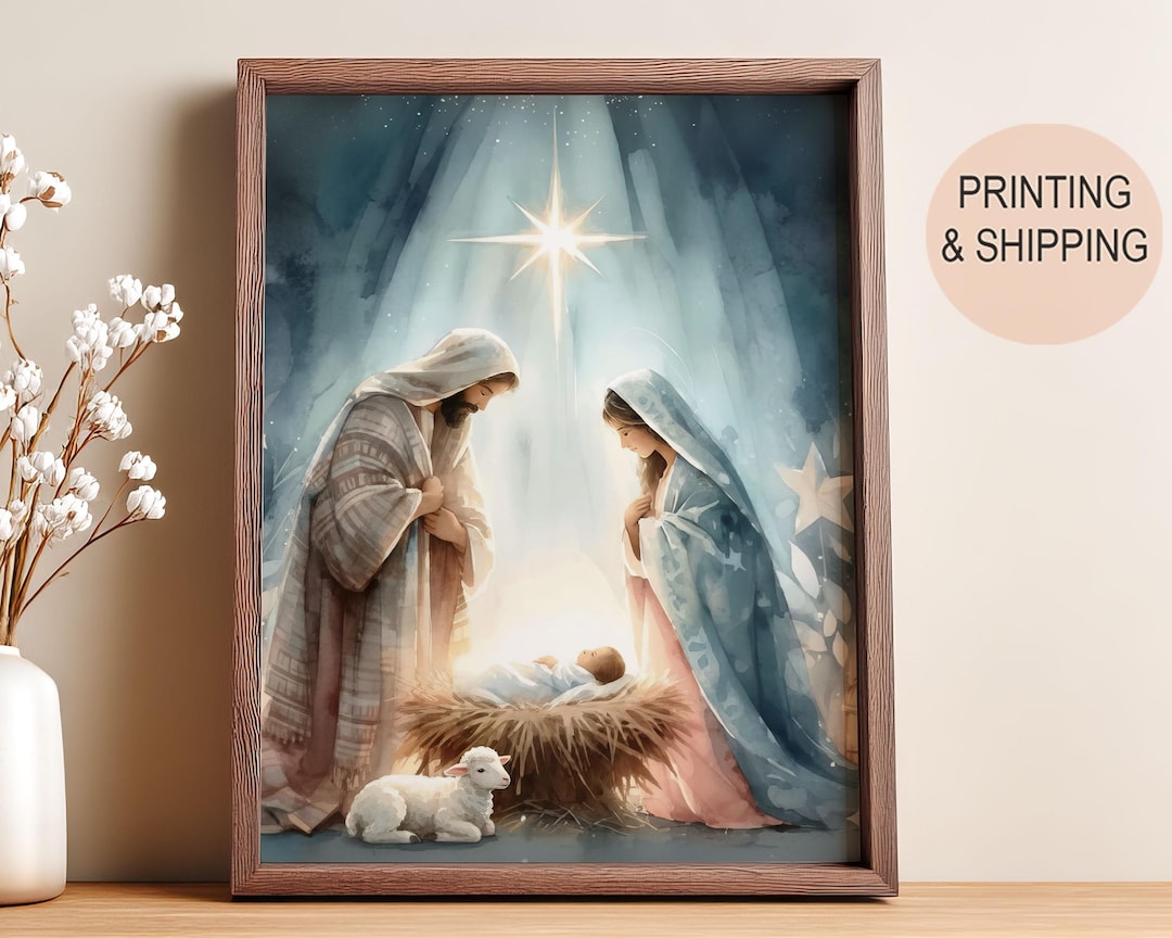 Nativity Scene | Christmas Wall Art for Doctor's Family | Gift of ...