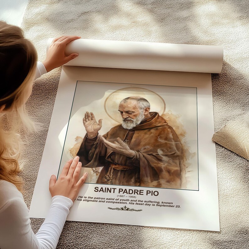 Saint Padre Pio Icon | Patron of Healing and Suffering | Catholic ...