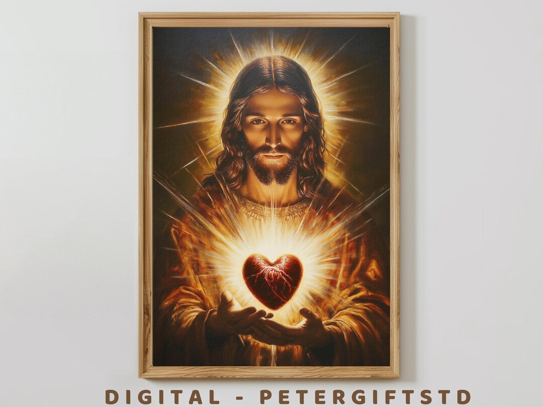 Sacred Heart of Jesus Art Print: LDS Bible Painting (digital Download ...