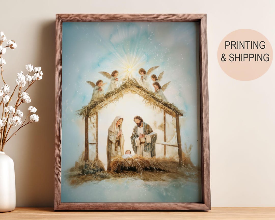 Nativity | Angel | Bethlehem | Christmas Wall Art | Gifts for Loved ...