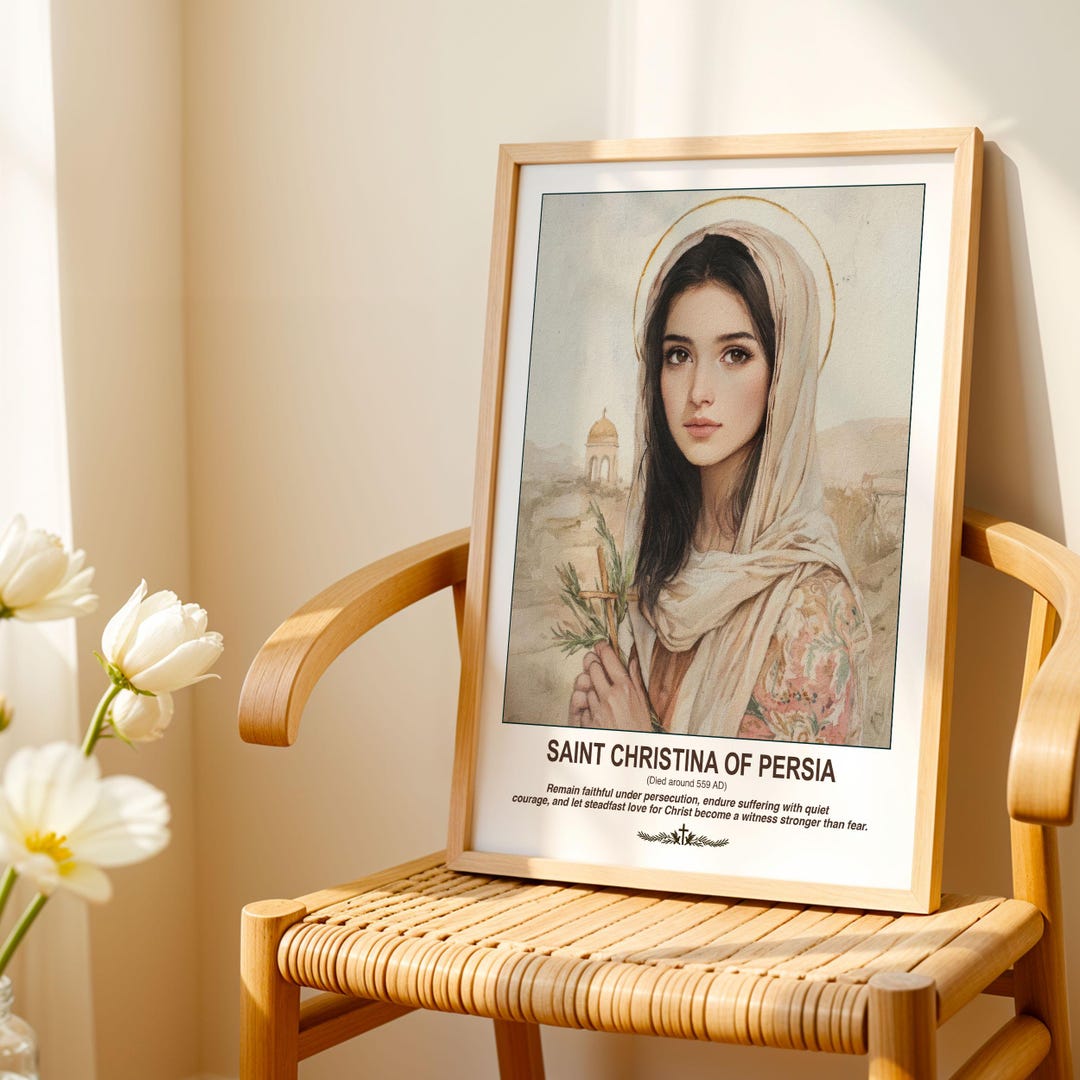 Saint Christina of Persia Wall Art | Catholic Saint Print | Christian ...