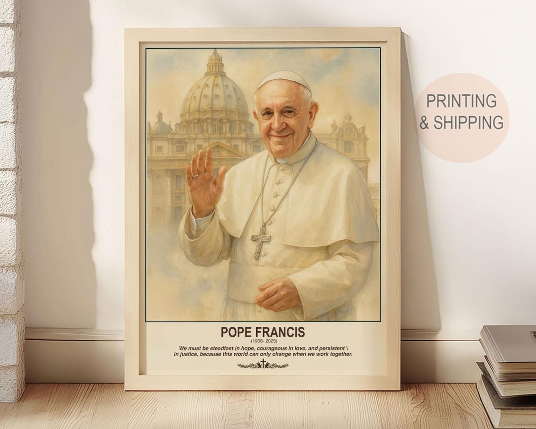 Pope Francis, Birthday Gifts, Housewarming Gifts, Wall Art, Catholic ...