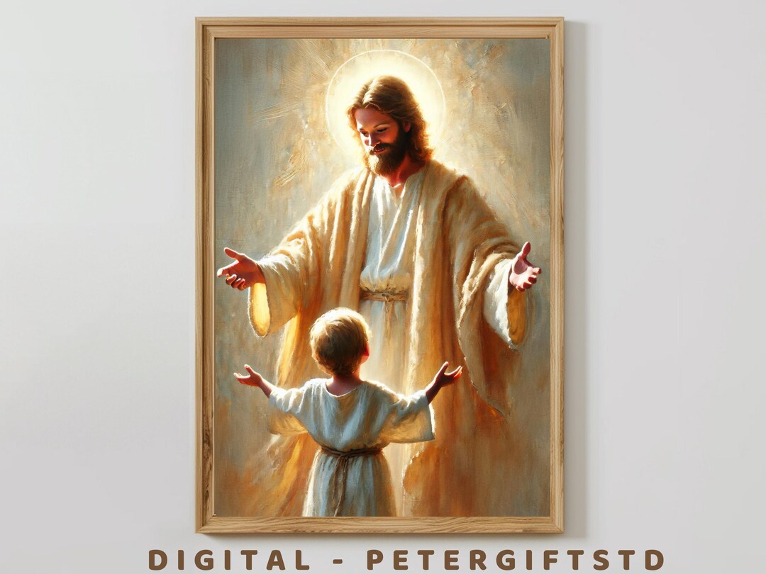 Child and Savior United, Catholic Prints, Digital Wall Art, Digital ...