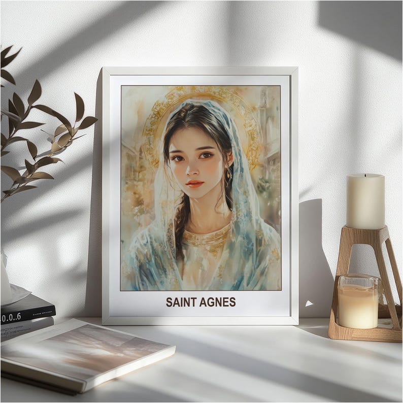 Saint Agnes Icon | Virgin Martyr of Rome With Lamb | Catholic Faith ...