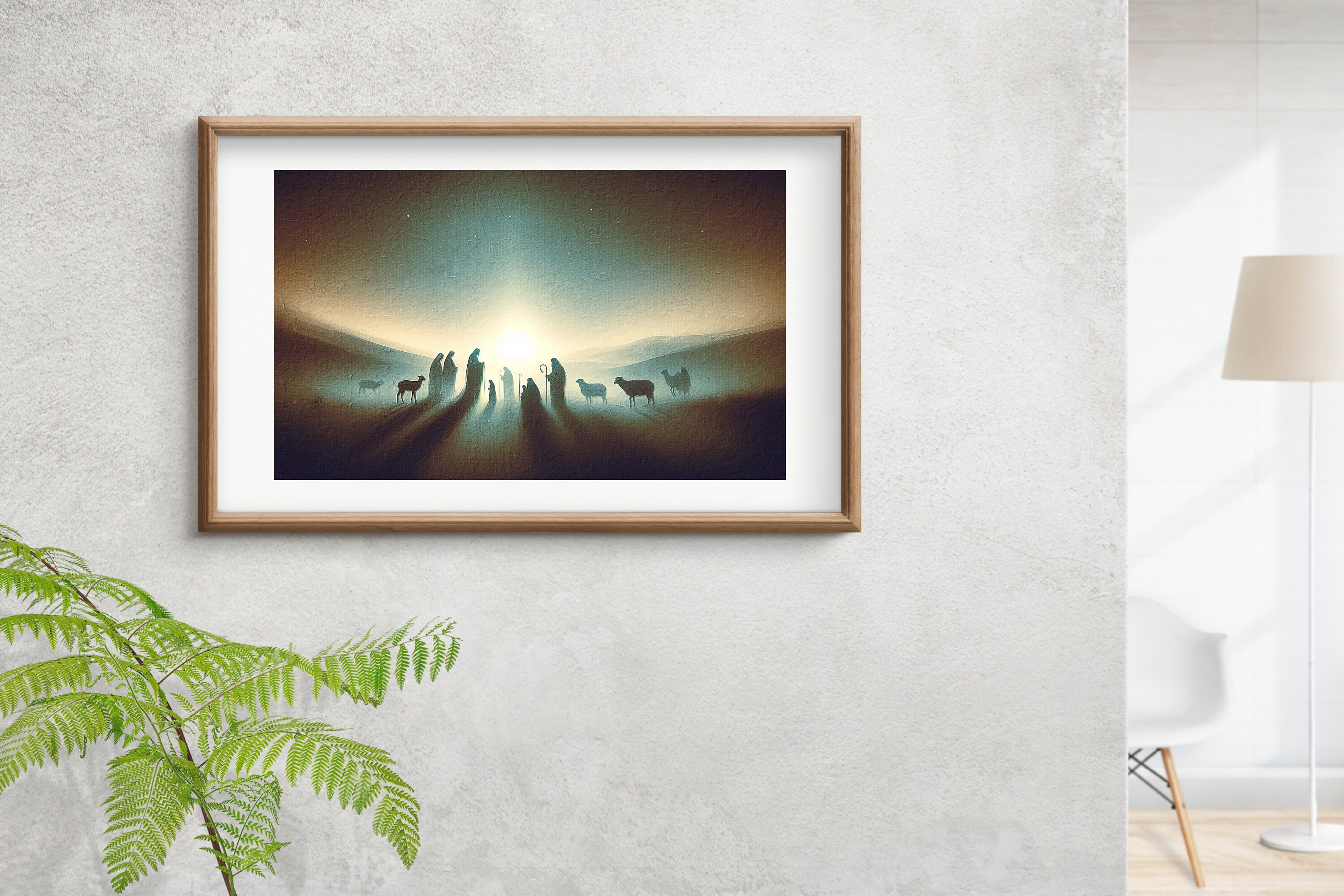 The Holy Night of Christ's Nativity Frame TV, Christian Wall Art ...