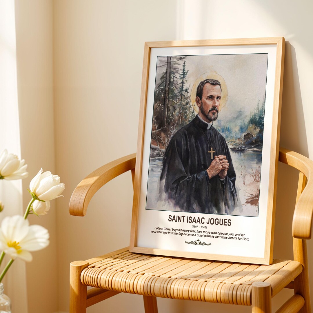 Saint Isaac Jogues Icon | North American Jesuit Martyr Artwork ...