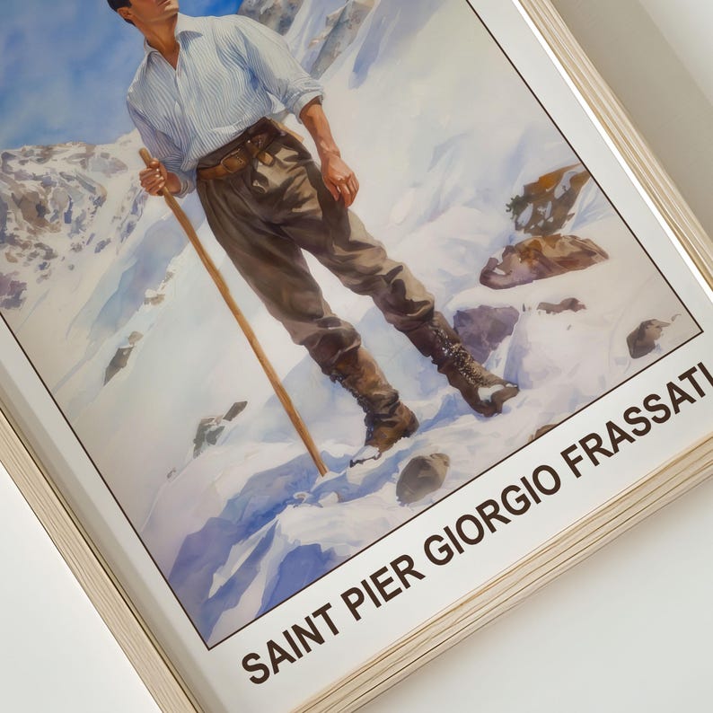 Saint Pier Giorgio Frassati Artwork | Religious Print for Baptism ...