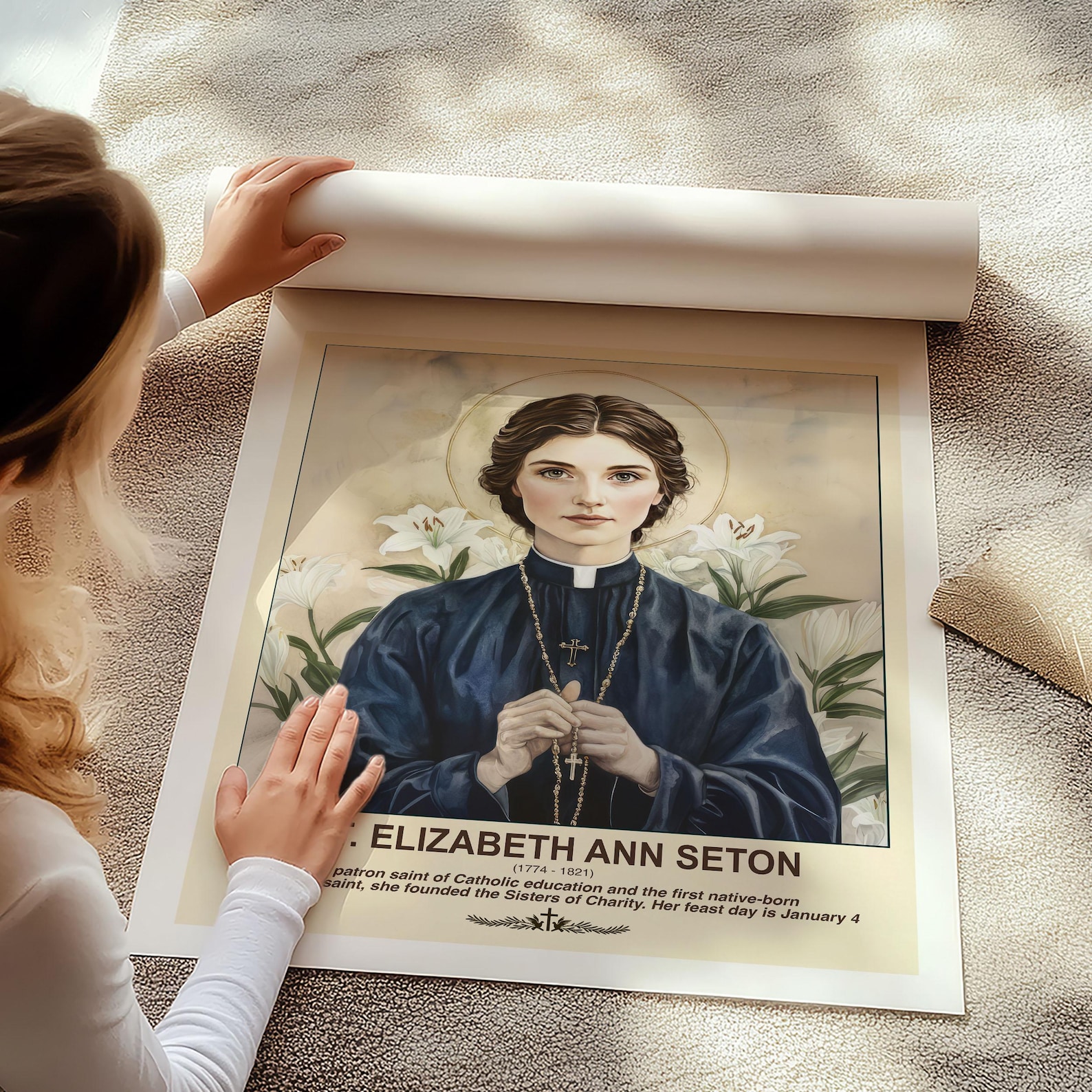 Saint Elizabeth Ann Seton Icon | First American-born Saint and Educator ...