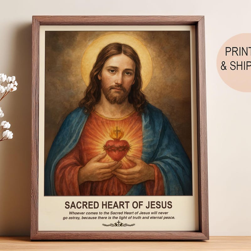 Sacred Heart of Jesus - Etsy