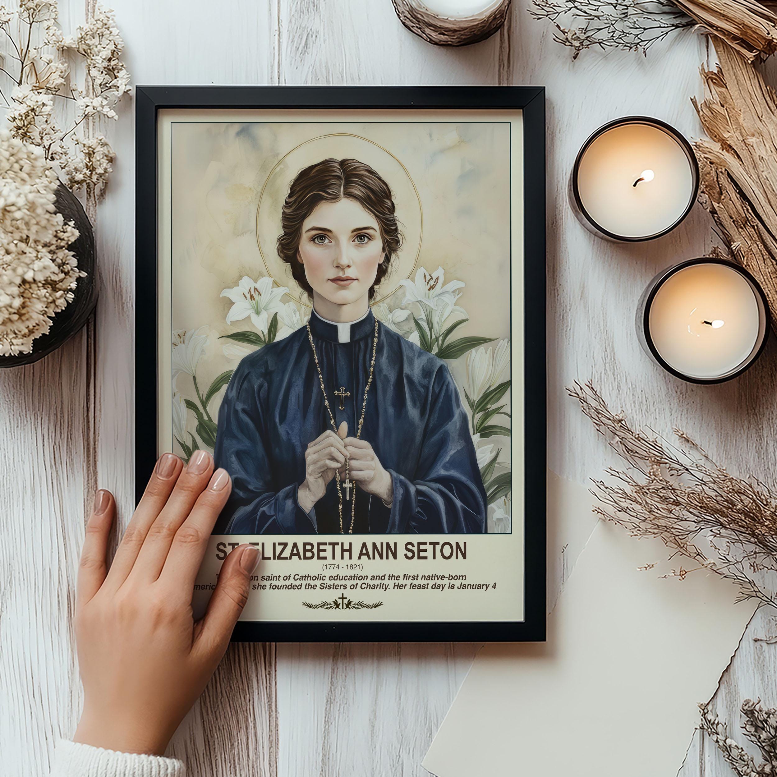 Saint Elizabeth Ann Seton Icon | First American-born Saint and Educator ...