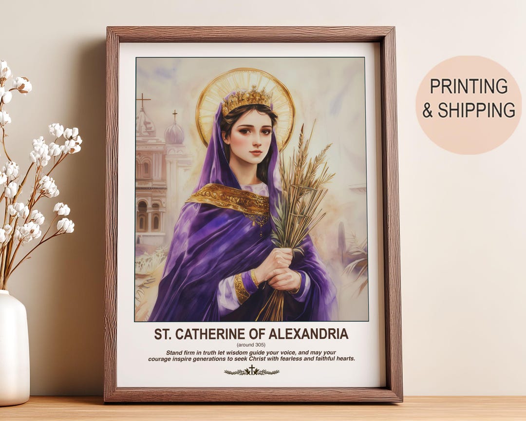 Catholic St. Catherine Mural | Personalized Gifts for Confirmation and ...