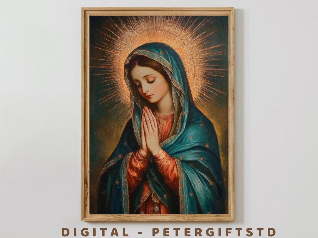 Blessed Mary in Silence, Holy Painting, LDS Art, Biblical Art, Virgin ...