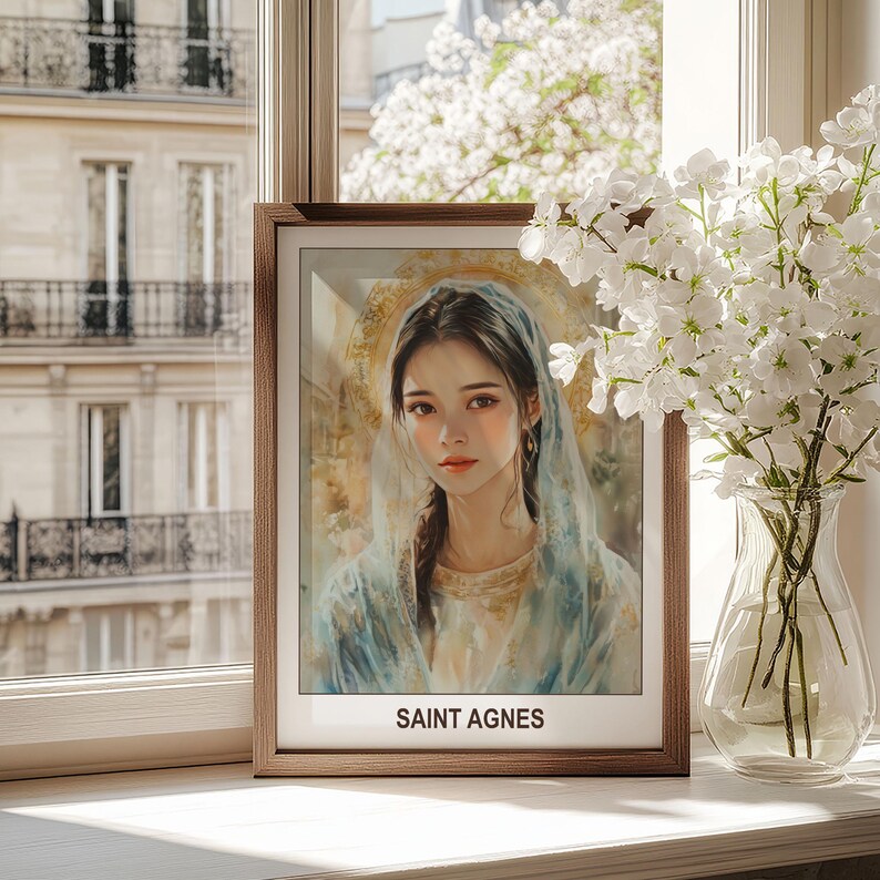 Saint Agnes Icon | Virgin Martyr of Rome With Lamb | Catholic Faith ...