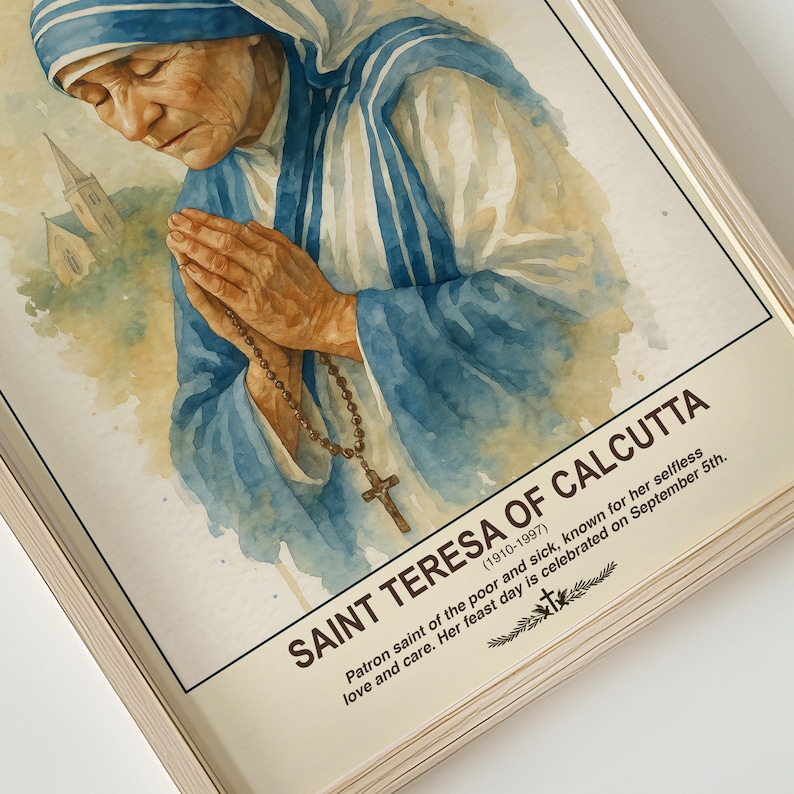 Mother Teresa Prayer Art Print | Christian Wall Decor | Gift for Mom or ...