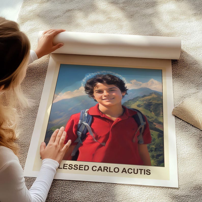 Blessed Carlo Acutis Print | Catholic Saint Wall Art | Christian Gift ...