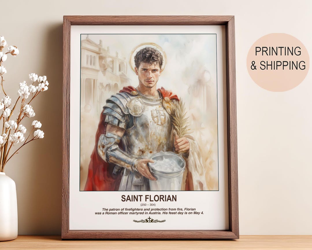 St. Florian Icon | Patron Saint of Firefighters | Catholic Religious ...