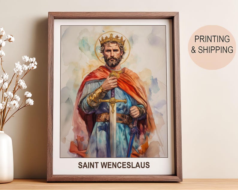 Saint Wenceslaus Print | Catholic Wall Art | Christian Gift, Religious ...