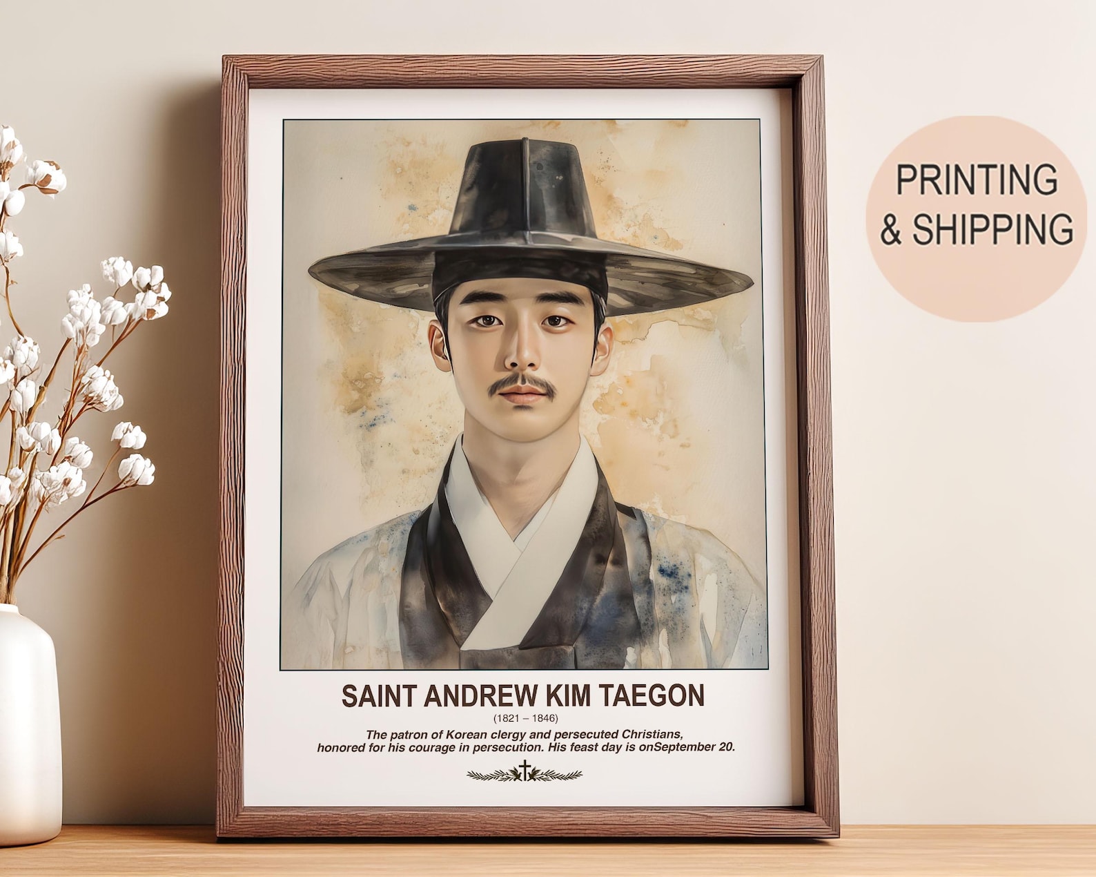 Saint Andrew Kim Taegon Icon | Korean Martyr Priest Artwork | Catholic ...