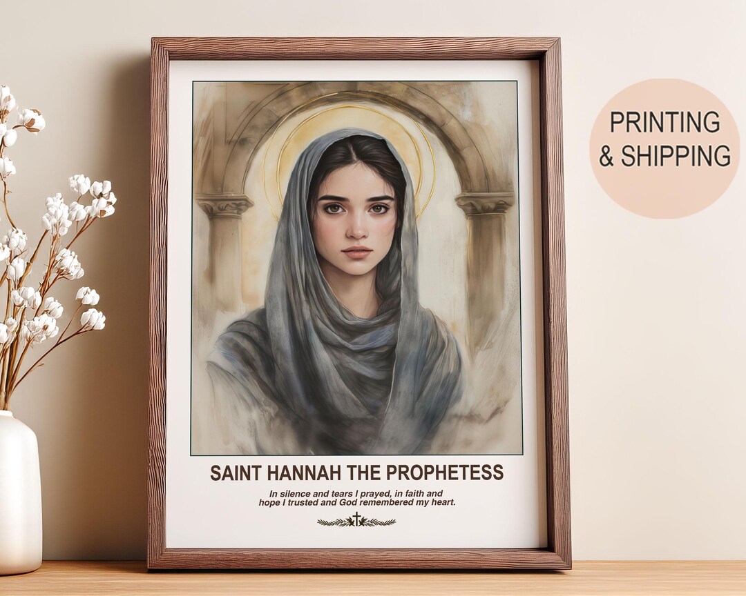 Saint Hannah the Prophetess | Catholic Iconography | Confirmation Gift ...