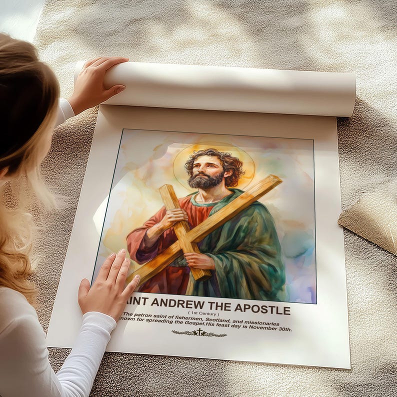 Saint Andrew the Apostle Portrait | Catholic Christian Wall Art ...