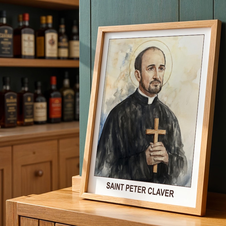 Saint Peter Claver Print | Catholic Saint Wall Art | Christian Priest ...