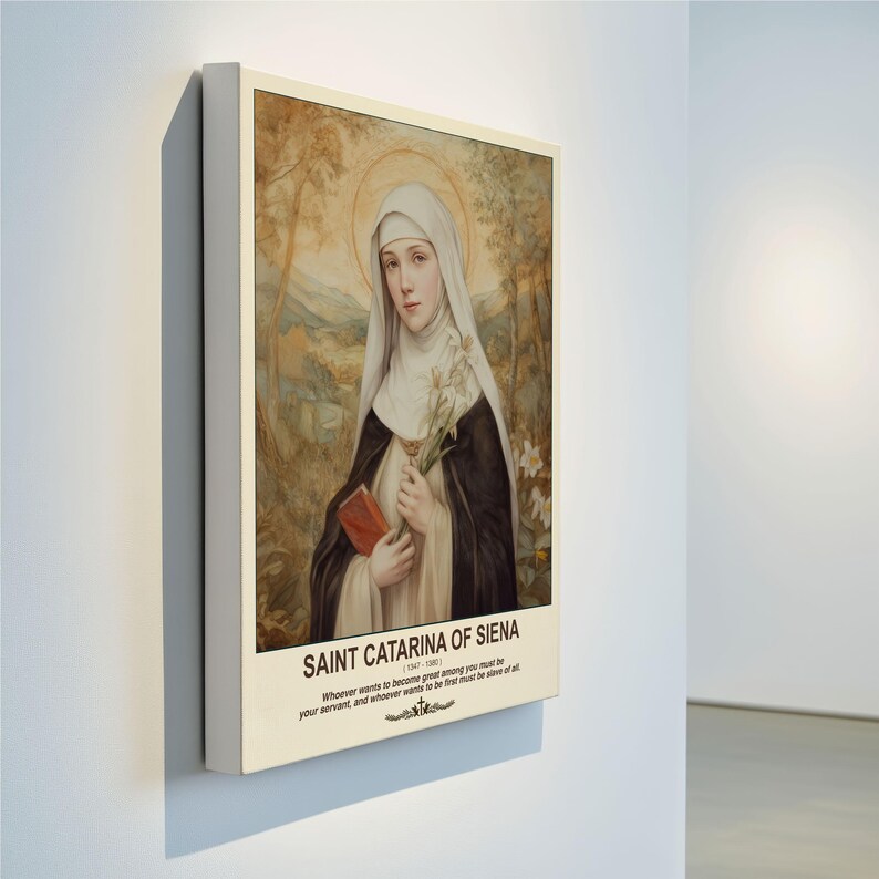 Saint Catherine of Siena Watercolor Art Print: Catholic Home Gift - Etsy