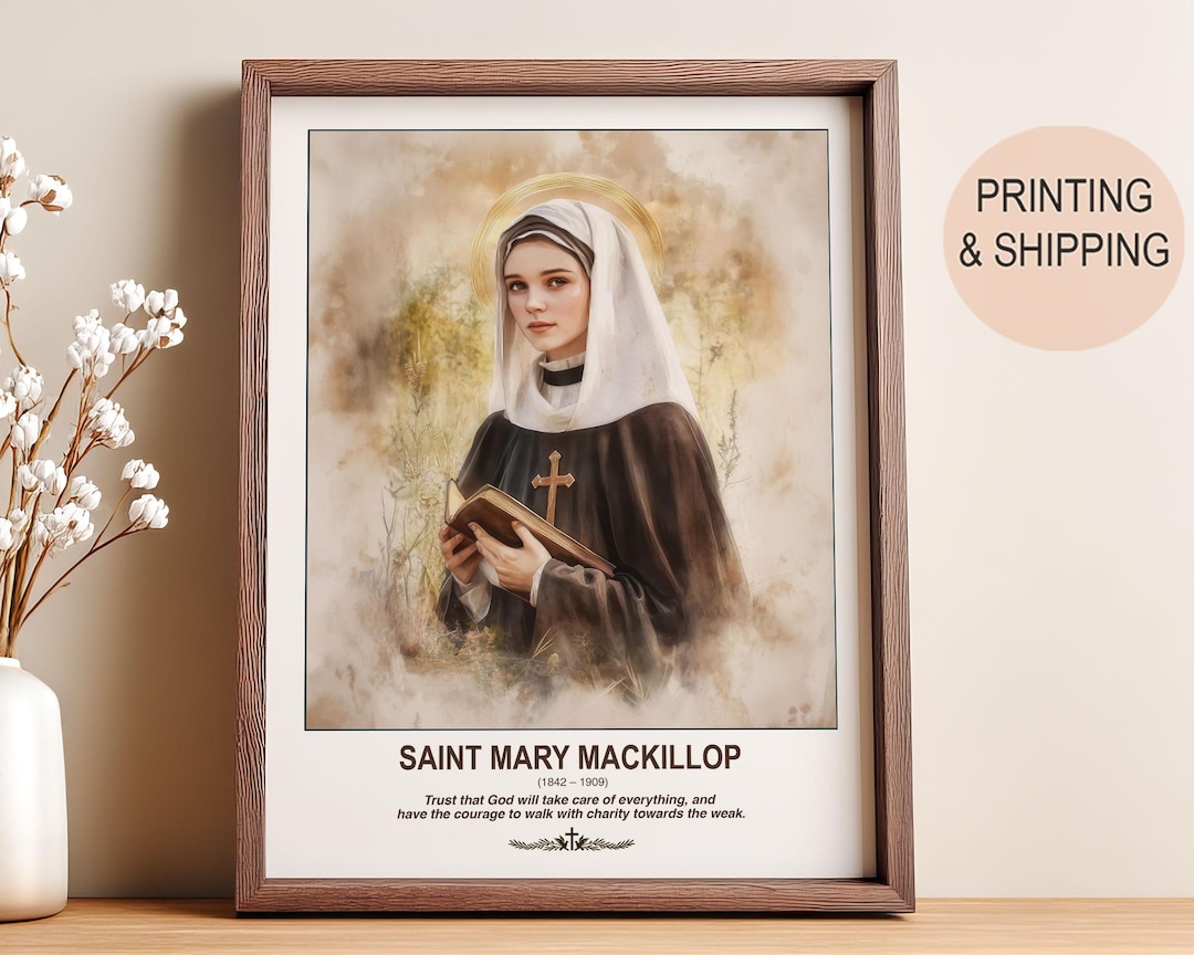 Saint Mary Mackillop Catholic Art: Spiritual Hope, Christian Wall Decor ...