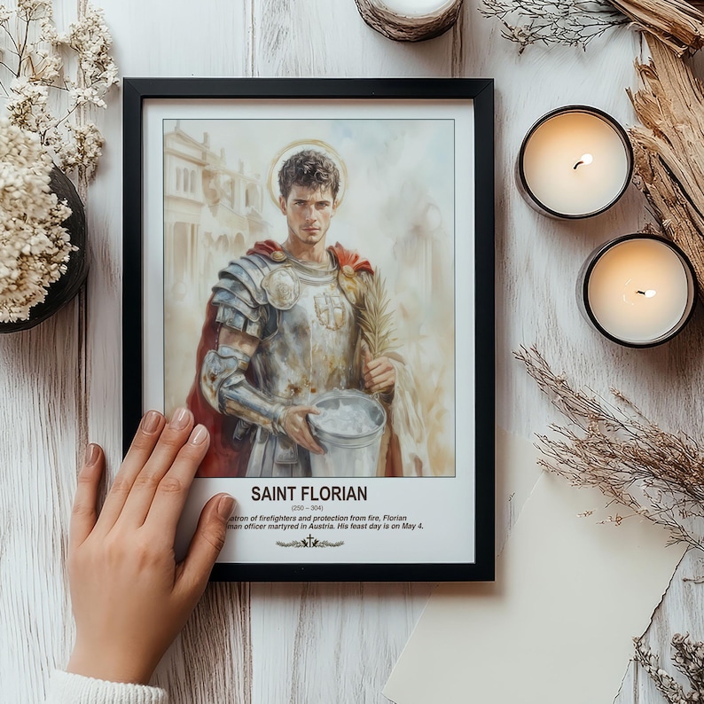 St. Florian Icon | Patron Saint of Firefighters | Catholic Religious ...