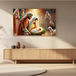 The Nativity of Christ, Catholic Prints, Digital Wall Art, Digital ...
