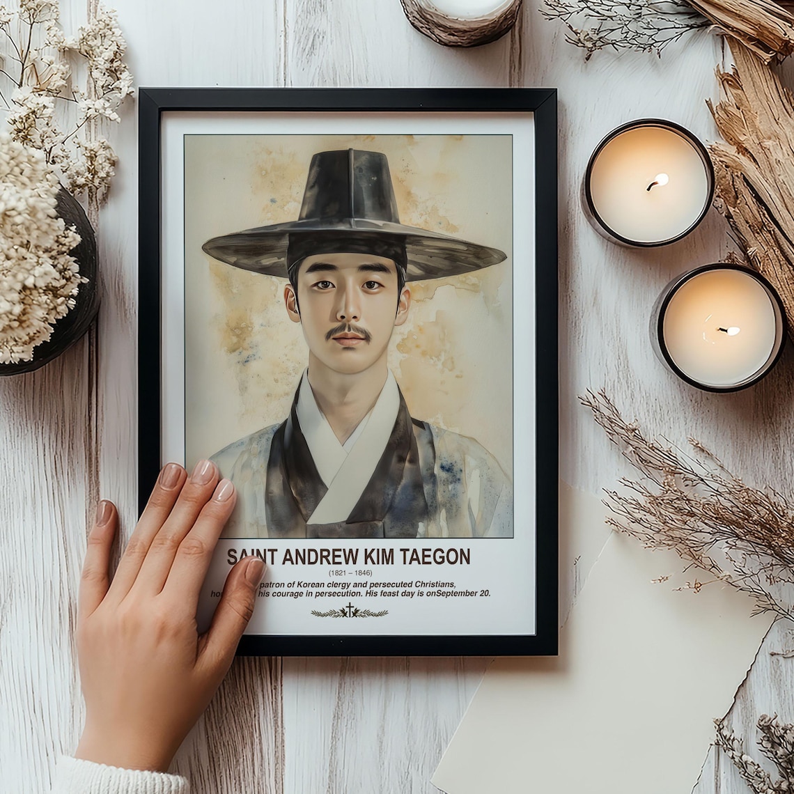 Saint Andrew Kim Taegon Icon | Korean Martyr Priest Artwork | Catholic ...