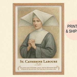 Saint Catherine Laboure Poster | Custom Birthday, Holiday and ...