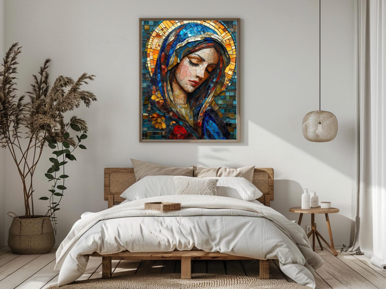 Holy Mary's Serene Beauty, Catholic Prints, Digital Wall Art, Digital ...