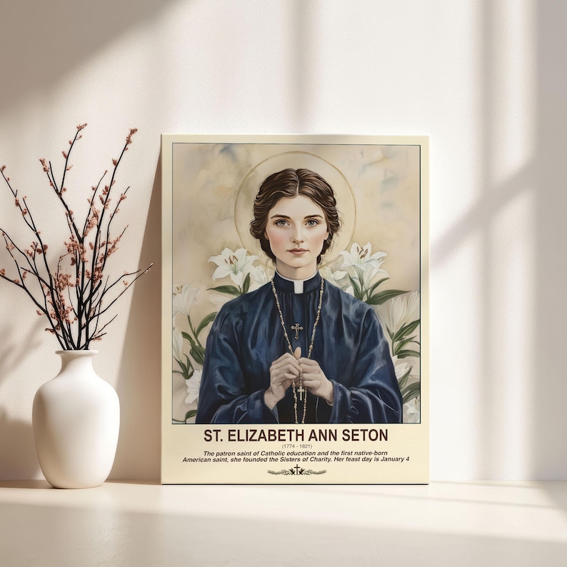 Saint Elizabeth Ann Seton Icon | First American-born Saint and Educator ...