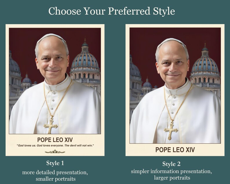 Portrait of Pope Leo XIV | Catholic Art Prints, Vatican Wall Decor ...