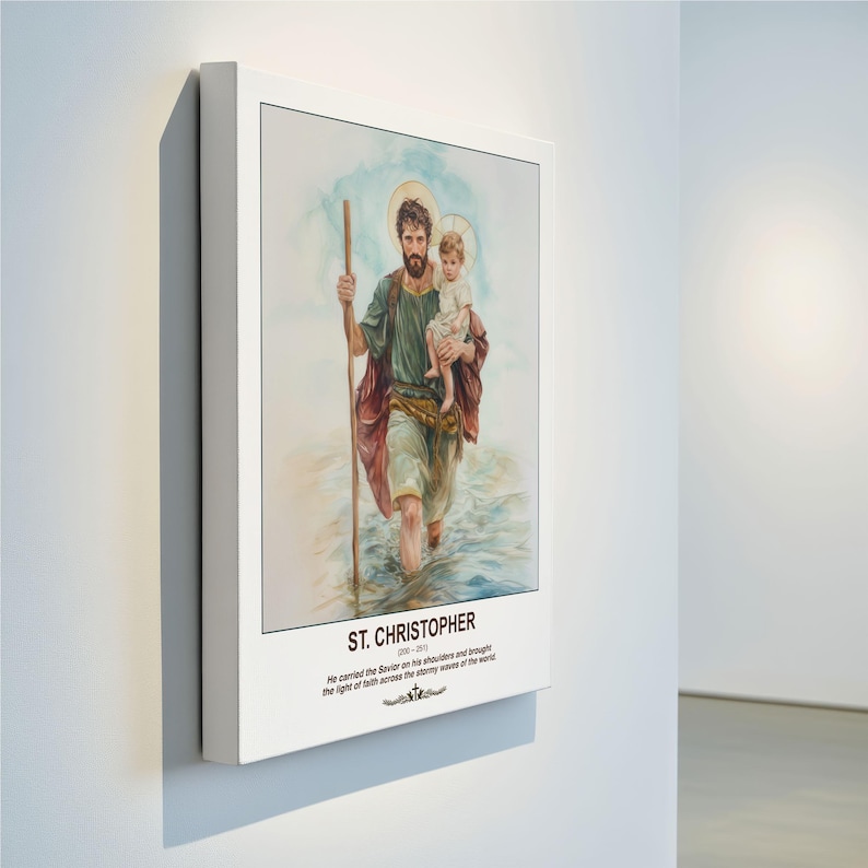 Saint Christopher Icon | Patron Saint of Travelers Artwork | Catholic ...