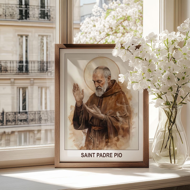 Saint Padre Pio Icon | Patron of Healing and Suffering | Catholic ...