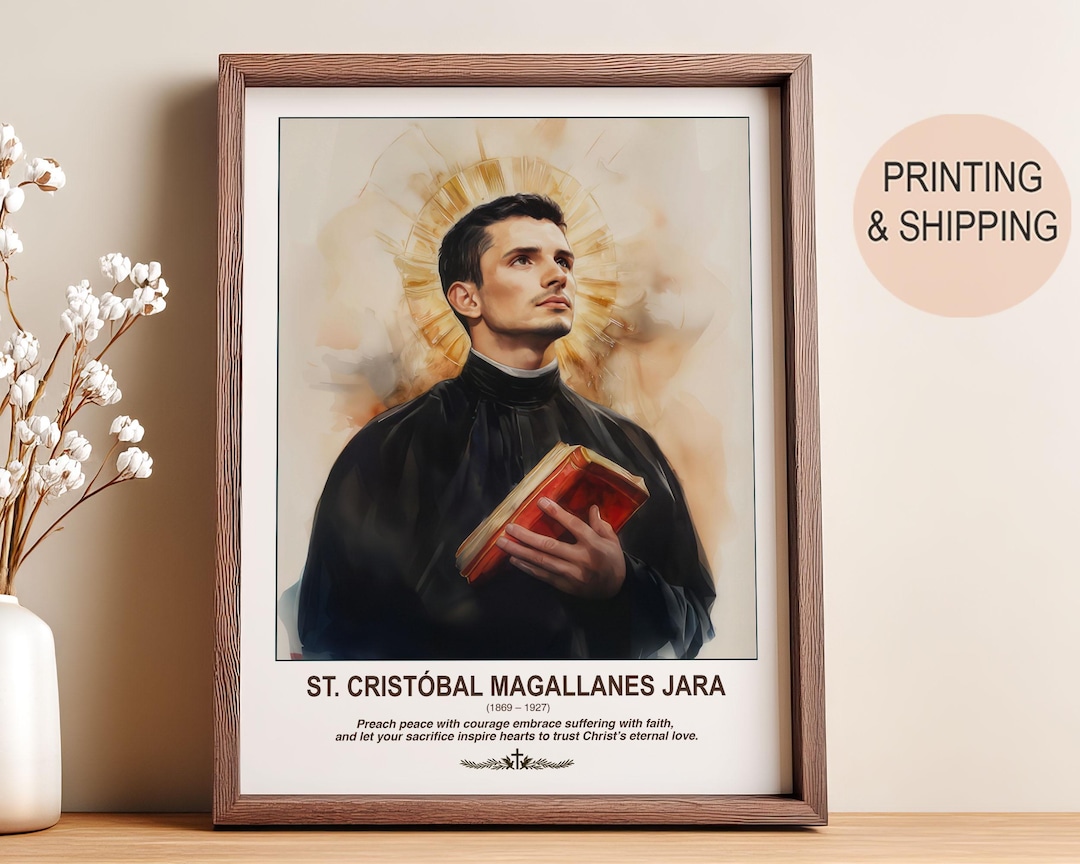 St. Cristobal Magallanes Jara Art: Catholic Home Decor, Baptism Gift - Etsy