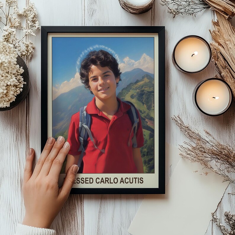 Blessed Carlo Acutis Print | Catholic Saint Wall Art | Christian Gift ...