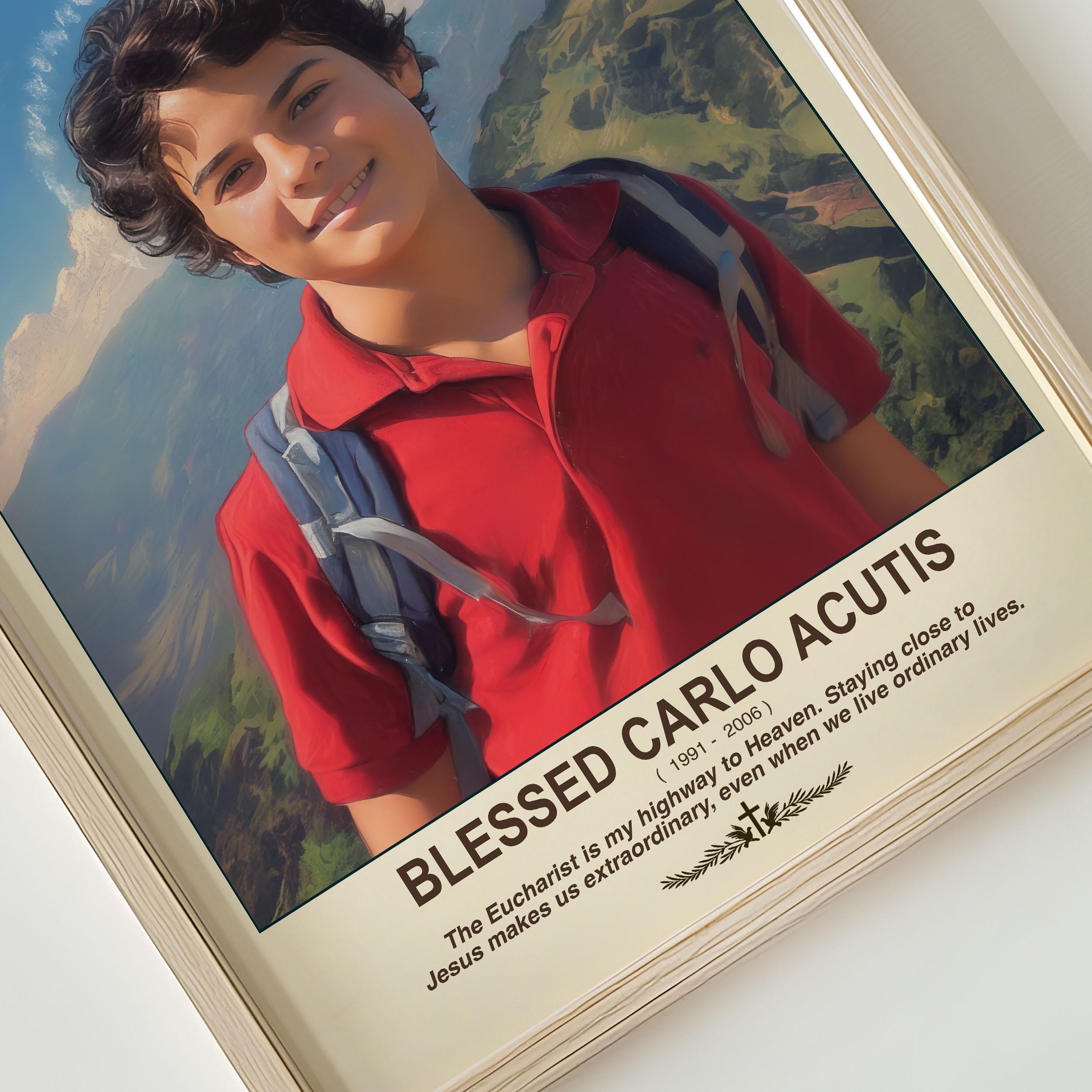 Blessed Carlo Acutis Print | Catholic Saint Wall Art | Christian Gift ...