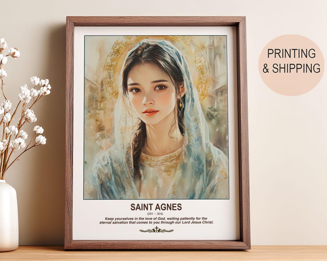 Saint Agnes Icon | Virgin Martyr of Rome With Lamb | Catholic Faith ...