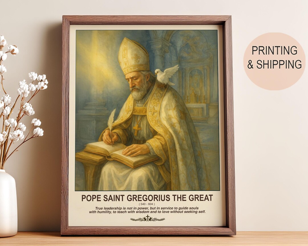 Pope Gregory Watercolor Art Print - Housewarming or Family Birthday ...