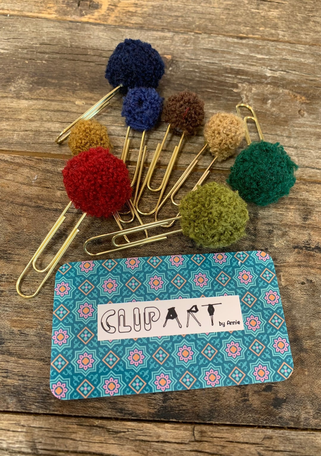 Neutral Pom Paper Clips | Set of 8 | Cute Bookmarks | Bullet Journal ...