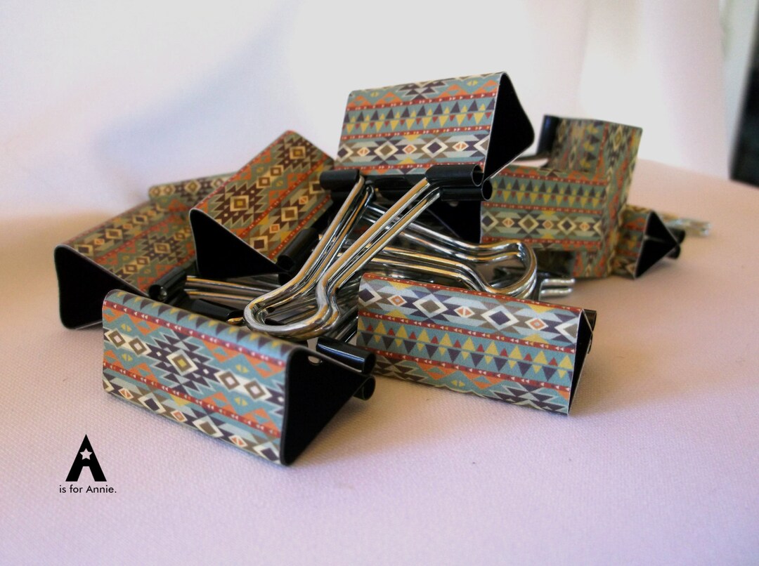 Binder Clips - "aztec" | Stocking Stuffer | Planner | Teacher Gift ...